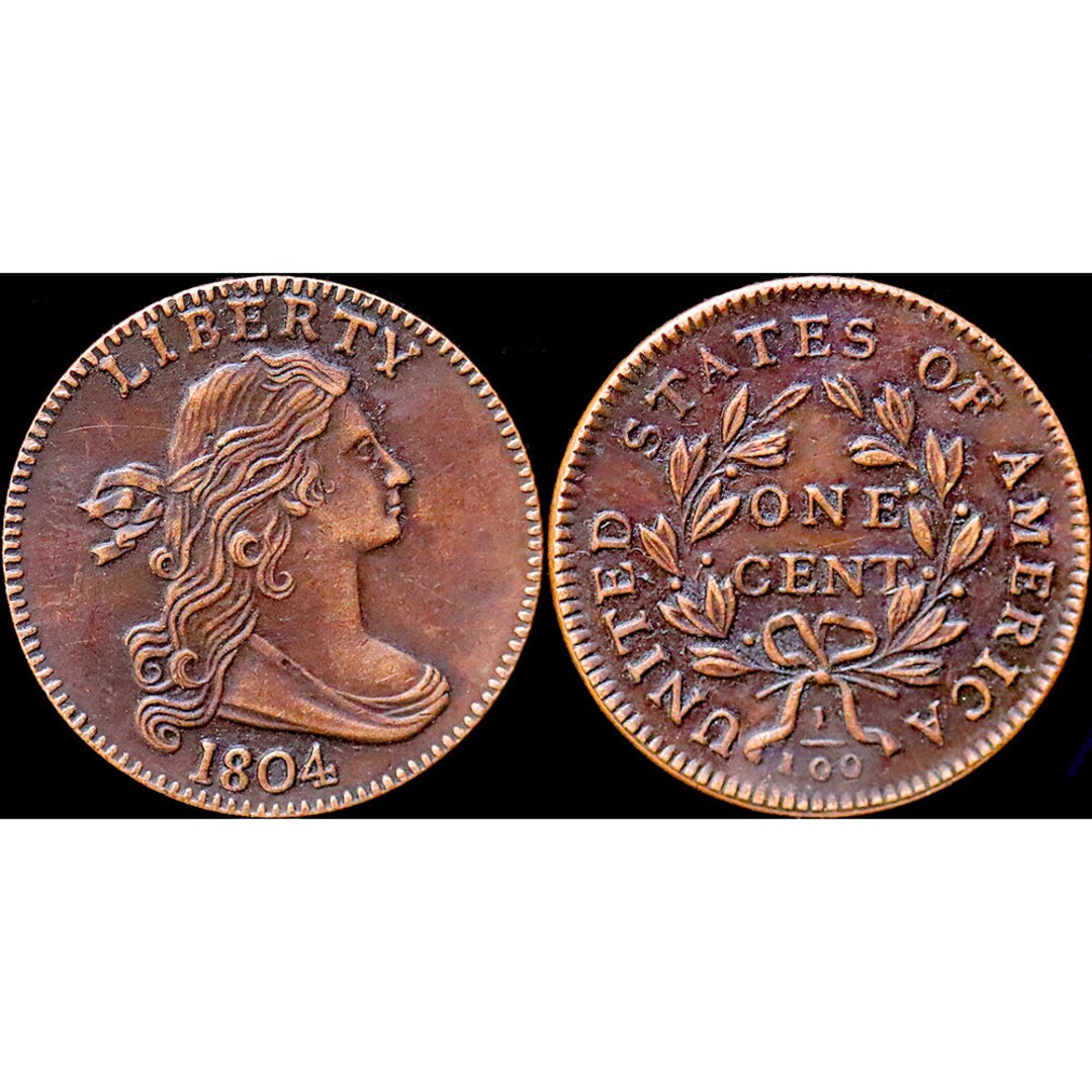 1804 Draped Bust Large Cent Copper Coin - Circulated - Etsy