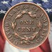 1820 Coronet Head Large Cent Copper Coin - Circulated - Etsy