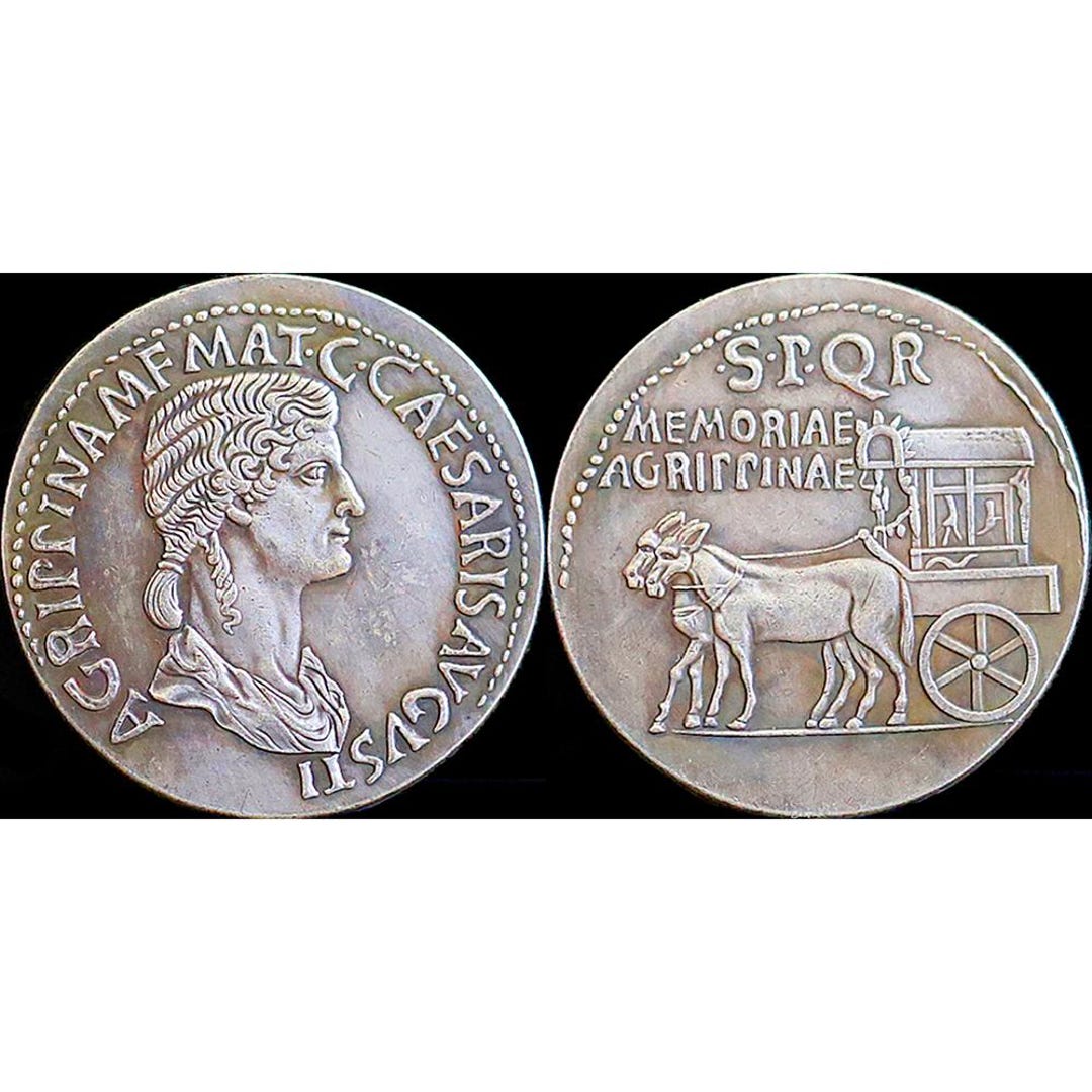 37-41 AD Large Ancient Roman Coin Agrippina Senior Caesaris Avgvsti ...