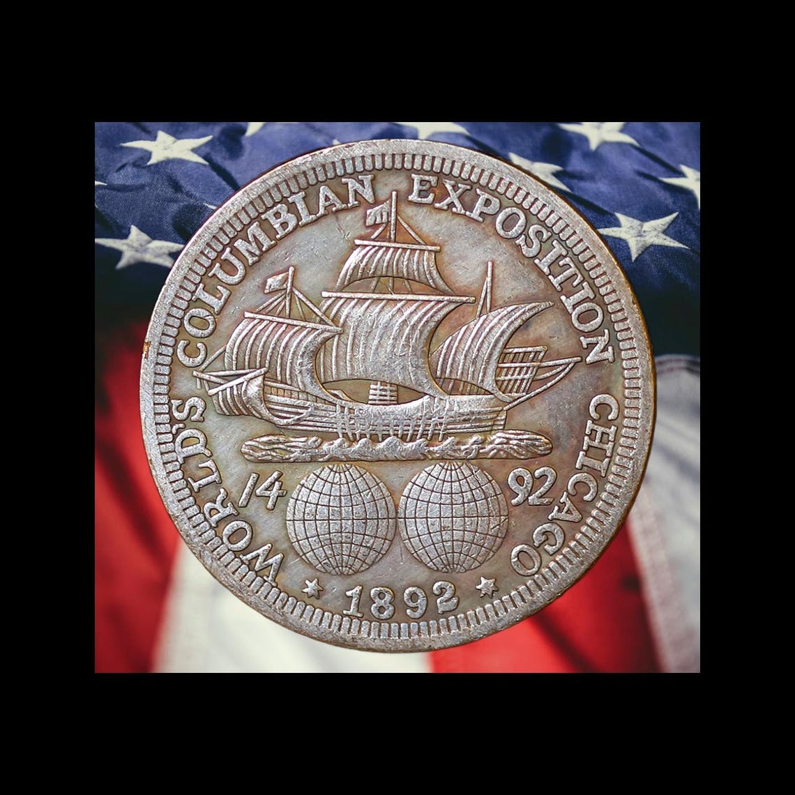 1892 Columbian Commemorative Half Dollar Silver Plated Coin - Etsy