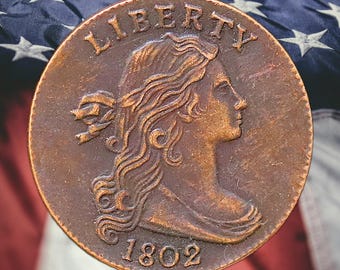 1804 Draped Bust Large Cent Copper Coin - Circulated - Etsy