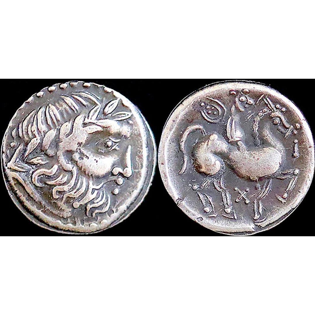 350-300 BC Ancient Greek Coin Head of Zeus - Silver Plated Tetradrachm ...