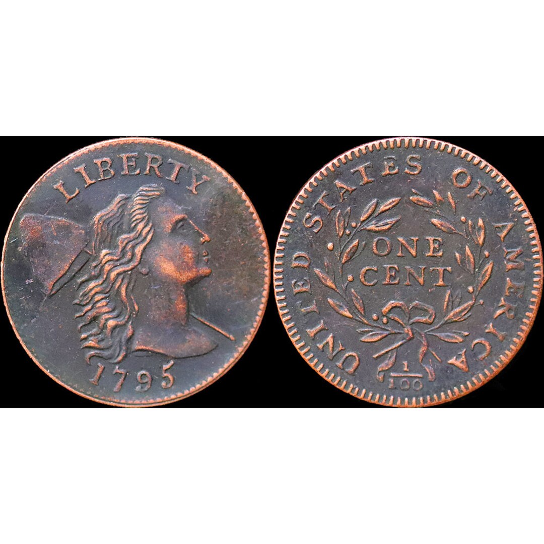 1795 Liberty Cap Large Cent Copper Coin - Circulated - Etsy