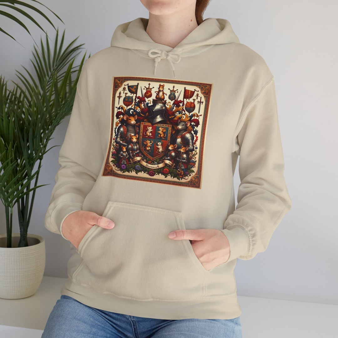 Medieval Hoodie Vintage Armor Design Unisex Hooded Sweatshirt ...