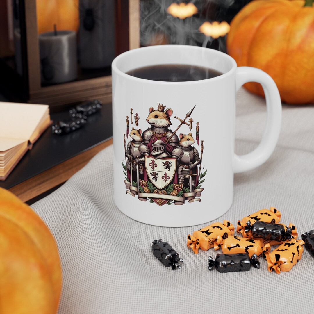 Medieval Knight Mug Vintage Armor Design Ceramic Coffee Cup Historical ...