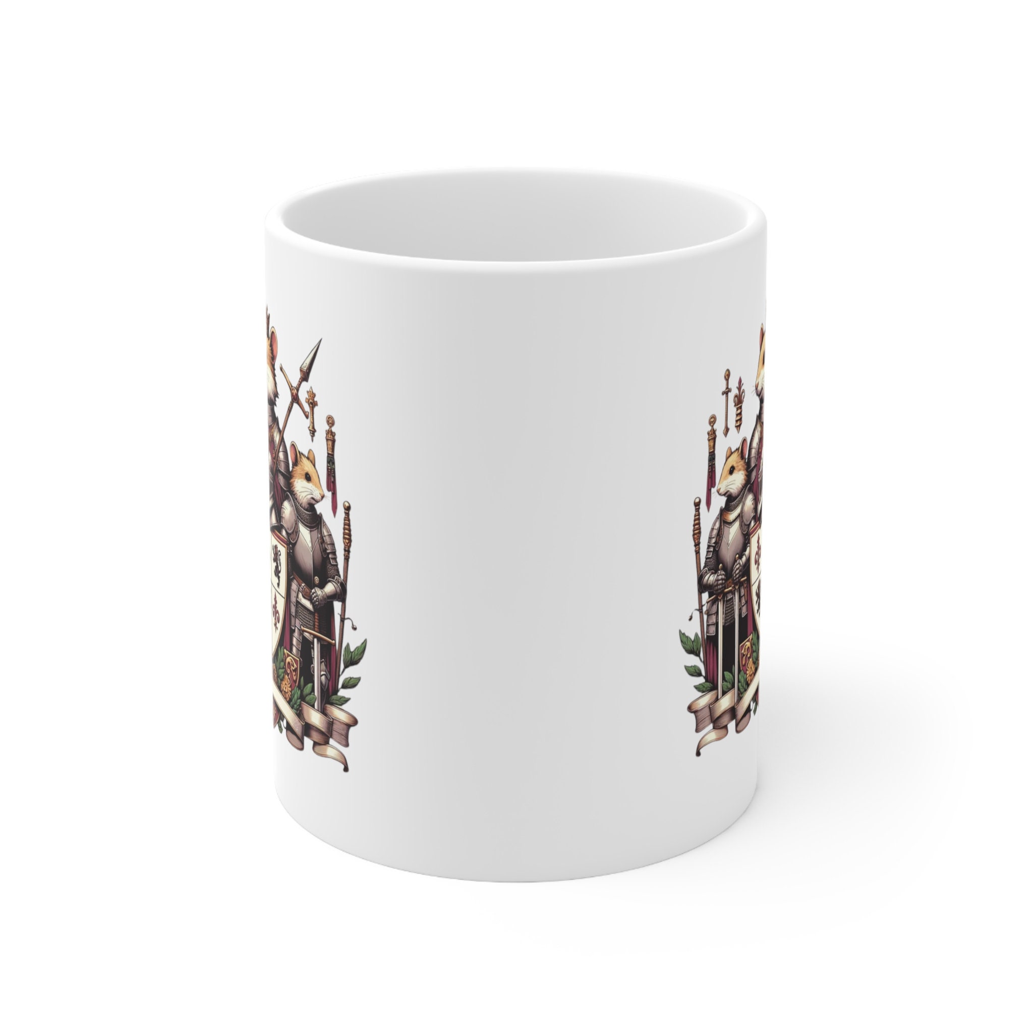 Medieval Knight Mug Vintage Armor Design Ceramic Coffee Cup Historical ...