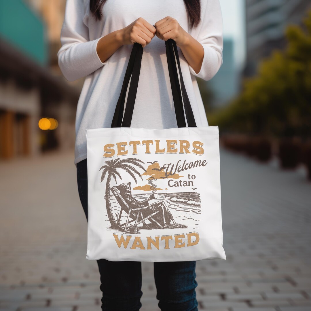 Catan Tote Bag, Settlers Wanted Welcome to Catan Board Game Player ...