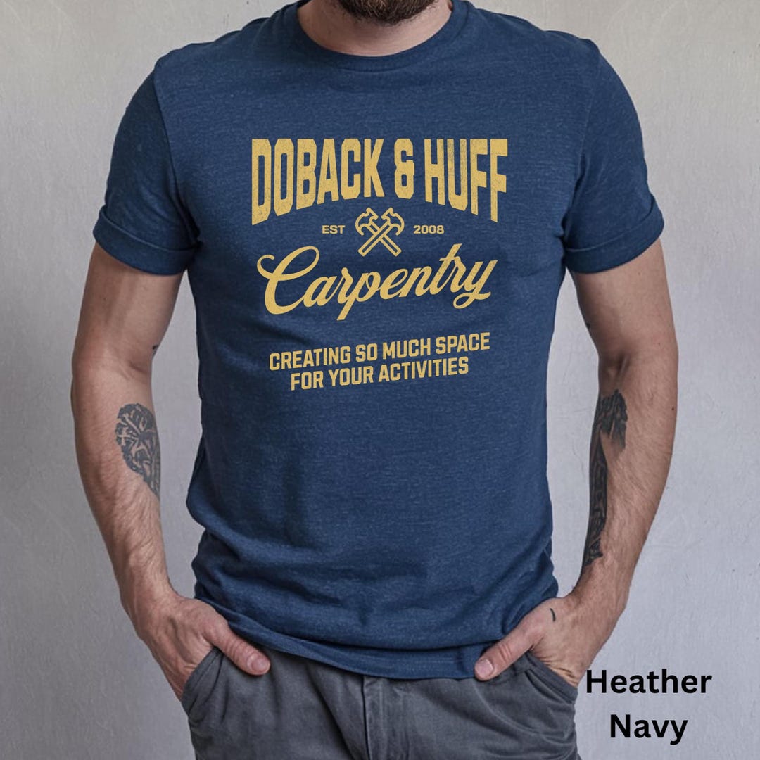 Step Brothers Shirt: Doback & Huff Carpentry, Funny Gag Gift Movie Tee ...