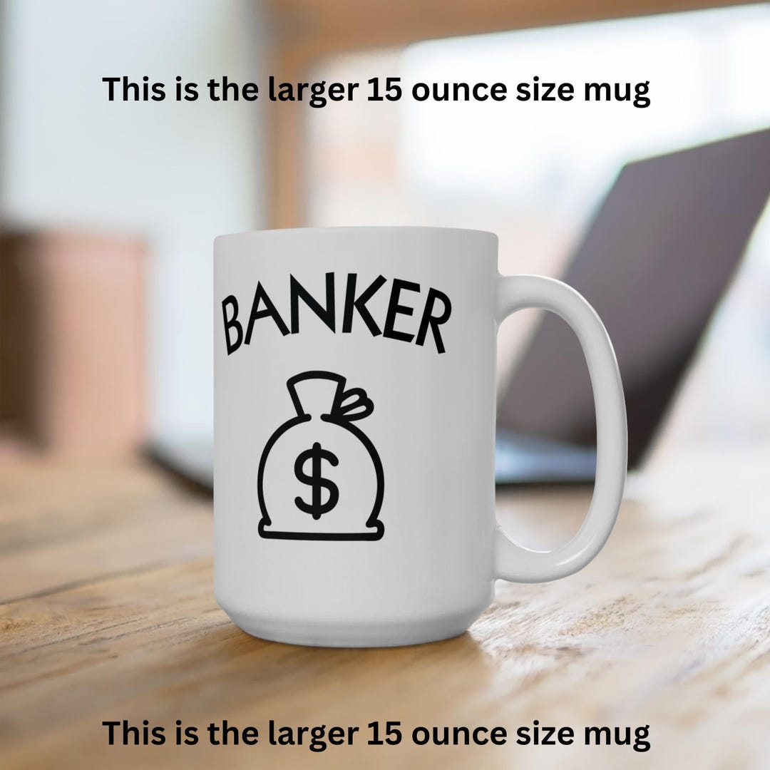 Banker Gift, Monopoly Style Banker Mug for Finance Staff, Board Game ...
