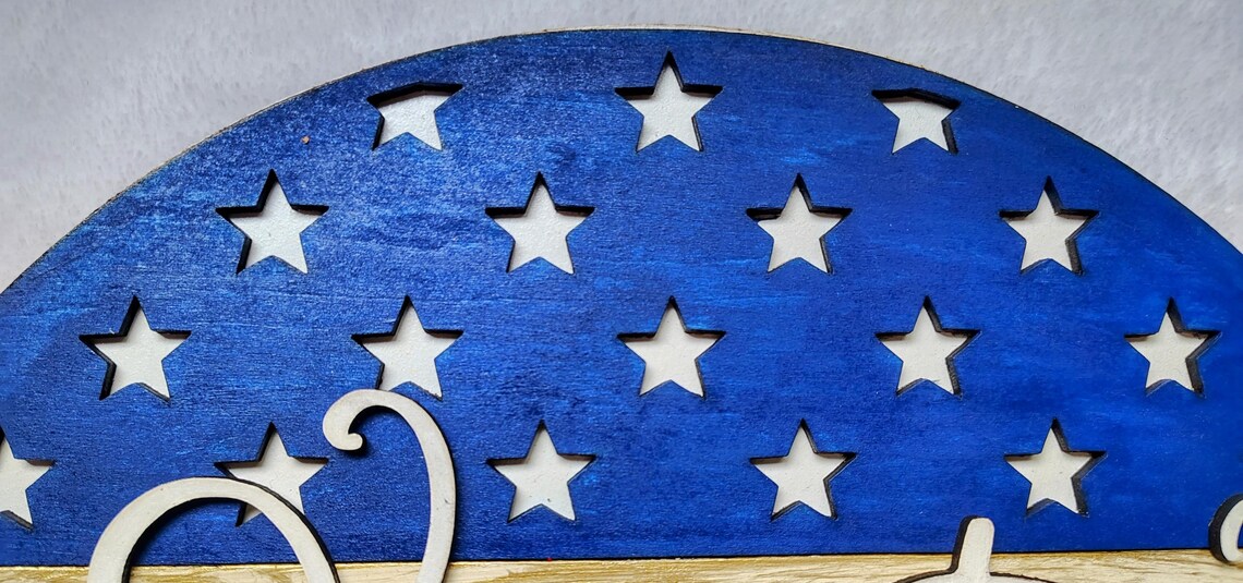 4th of July Door Sign Laser Cut | Patriotic Sign | Independence Day ...