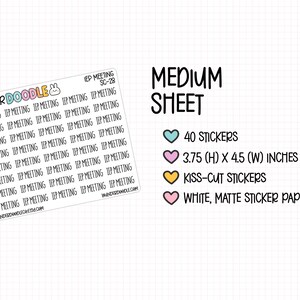 IEP Meeting Planner Stickers | SC-28 | Font MS | Functional Stickers - Etsy
