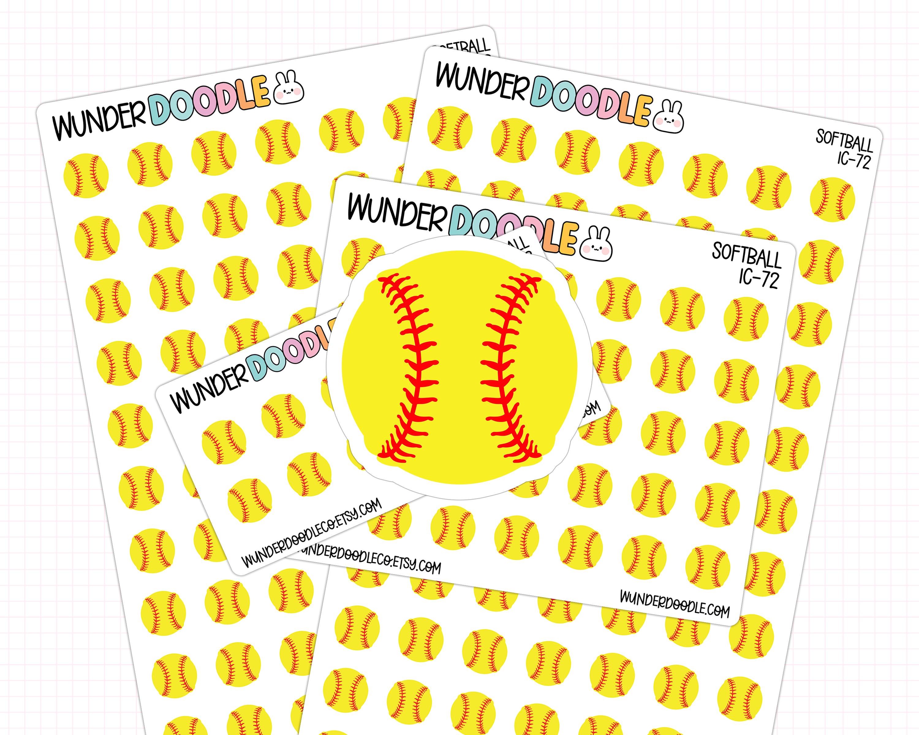 Softball Planner Stickers | IC-72 | Sports Icons - Etsy