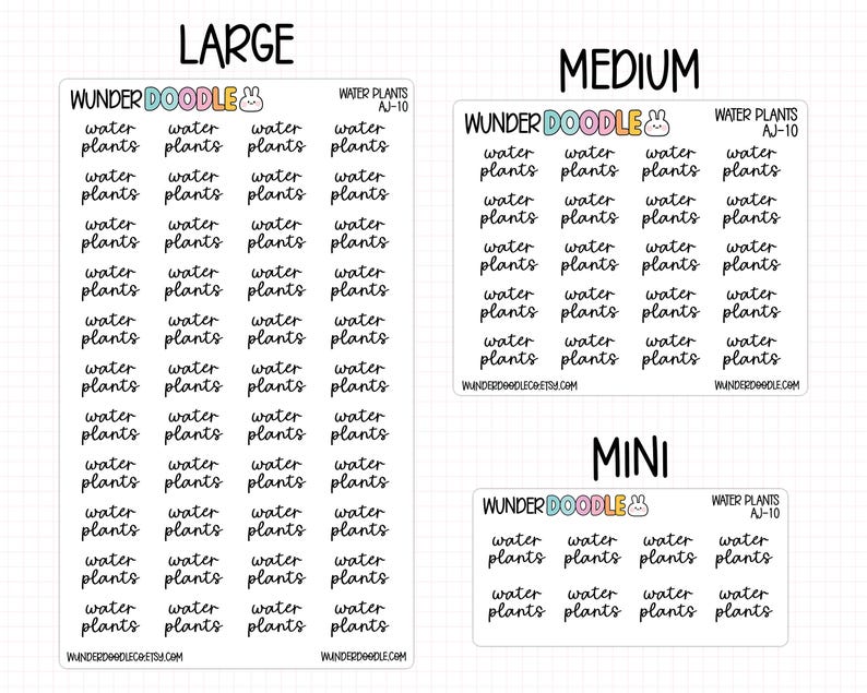 Water Plants Planner Stickers | AJ-10 | Functional Stickers - Etsy