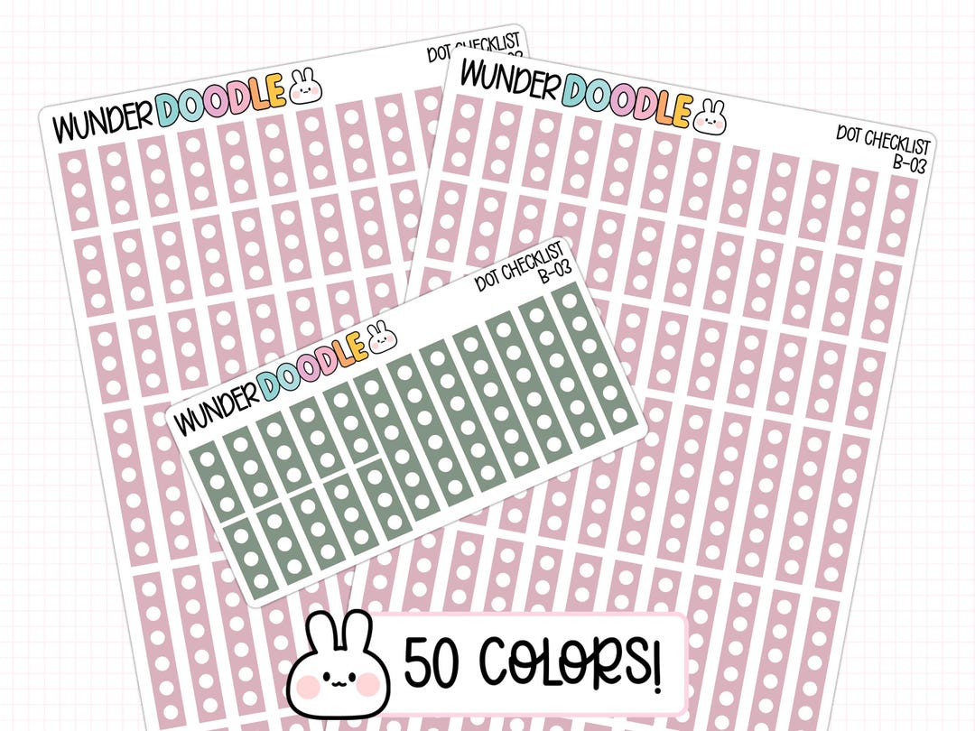 Circle Checklist Planner Stickers | Functional to Do List - Etsy