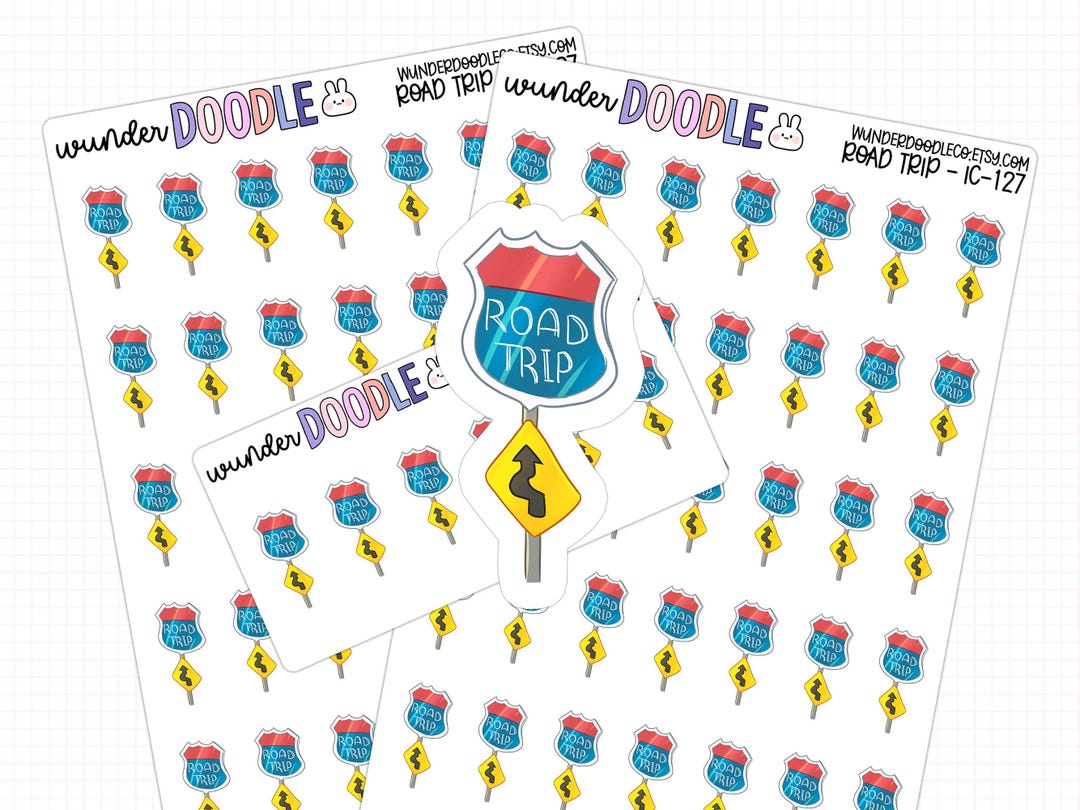 Road Trip Planner Stickers | IC-127 | Travel Icon Stickers - Etsy