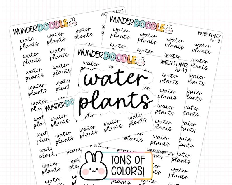 Water Plants Planner Stickers | AJ-10 | Functional Stickers - Etsy