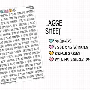IEP Meeting Planner Stickers | SC-28 | Font MS | Functional Stickers - Etsy
