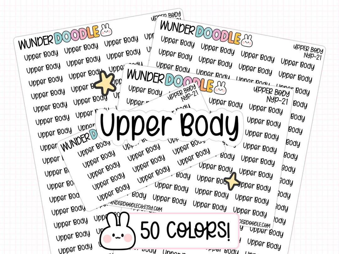Upper Body Workout Planner Stickers | Gym Fitness Tracker - Etsy