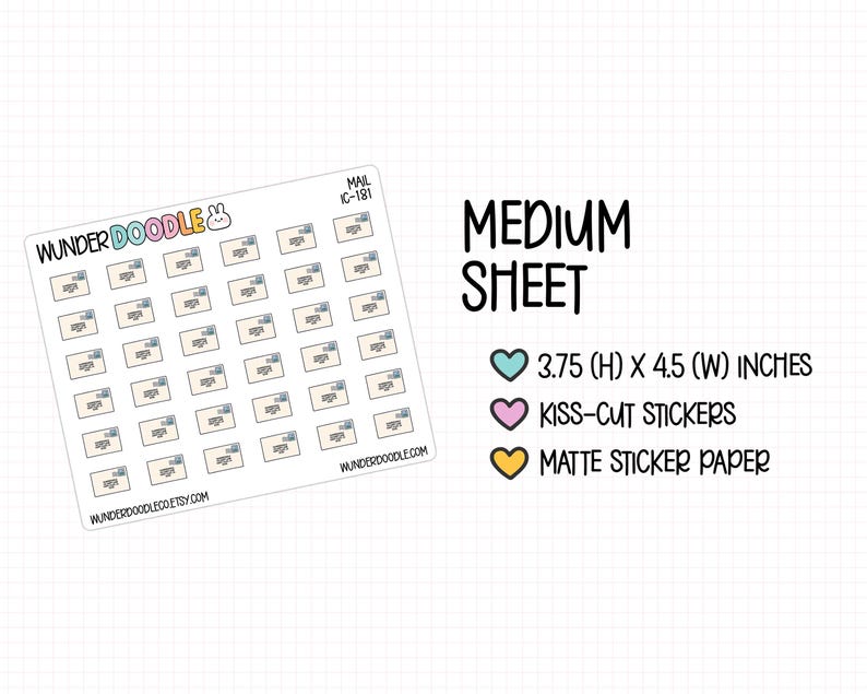 Mail Planner Stickers | IC-181 | Snail Mail Icon - Etsy