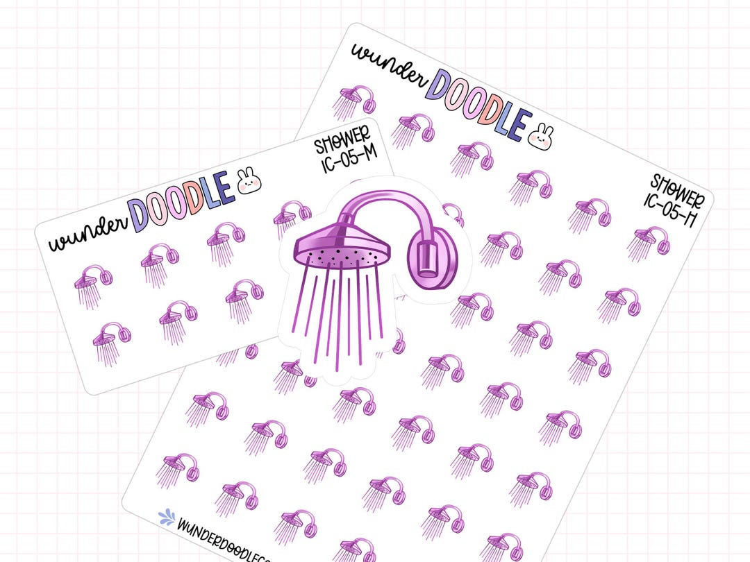 Shower Planner Stickers | IC-05 | Icon Stickers | Hygiene Stickers - Etsy