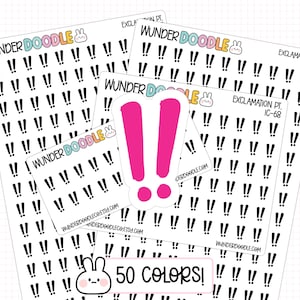 Exclamation Point Planner Stickers | IC-68 | Important Icon - Etsy