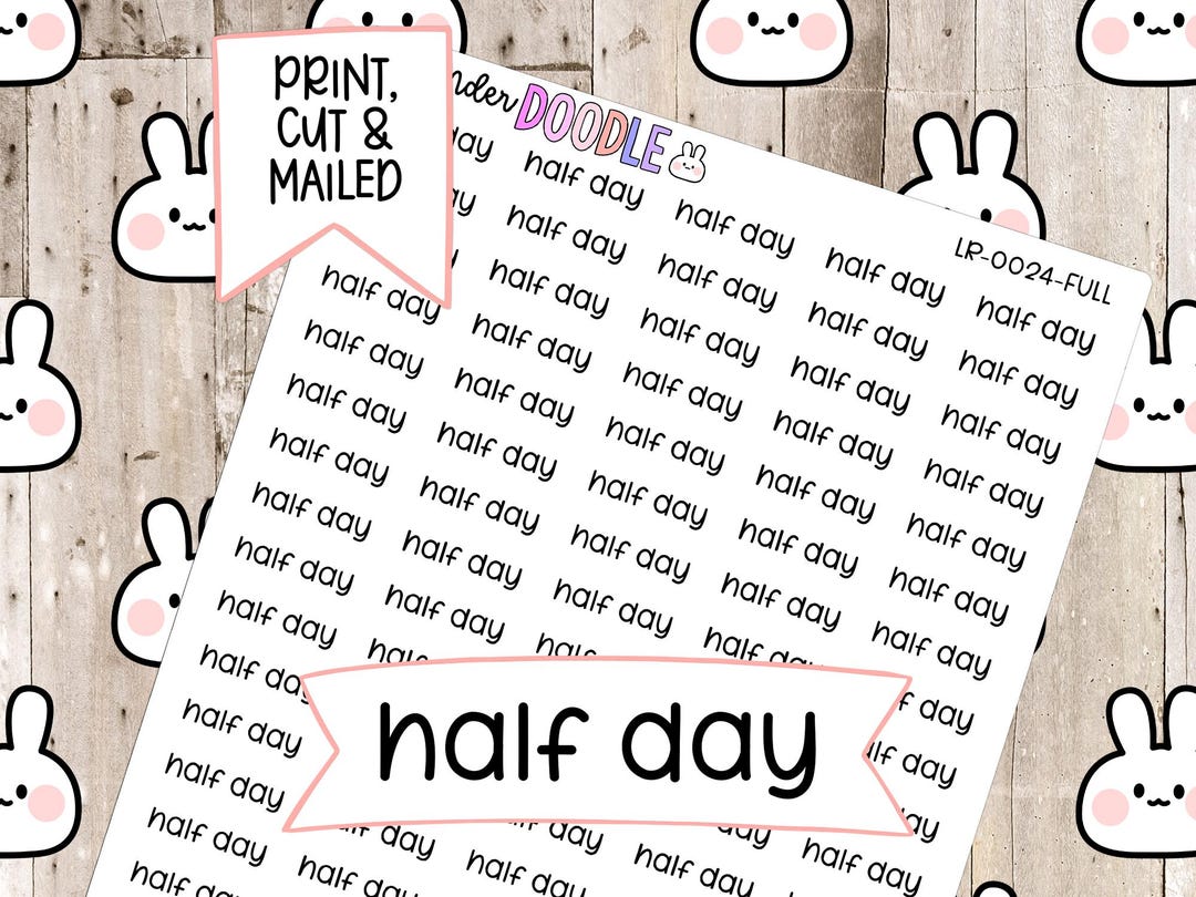 Half Day Planner Stickers Font LR School Stickers, School Planner - Etsy
