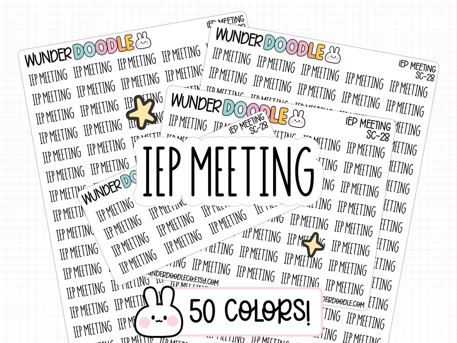 IEP Meeting Planner Stickers | SC-28 | Font MS | Functional Stickers - Etsy