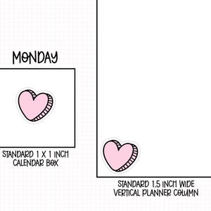 Heart Planner Stickers | IC-144 | Heart Icon Sticker - Etsy