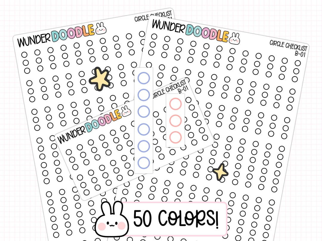 Circle Checklist Planner Stickers | to Do List Stickers - Etsy