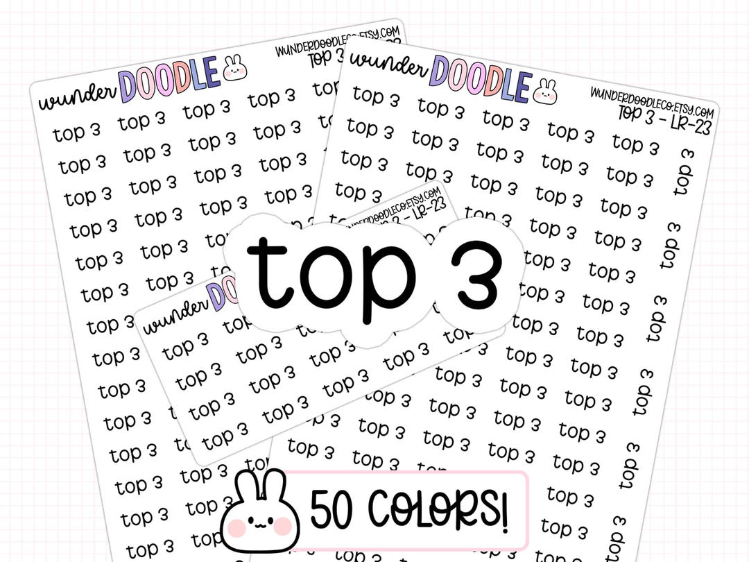 Top 3 Planner Stickers LR-23 Font LR to Do Stickers - Etsy