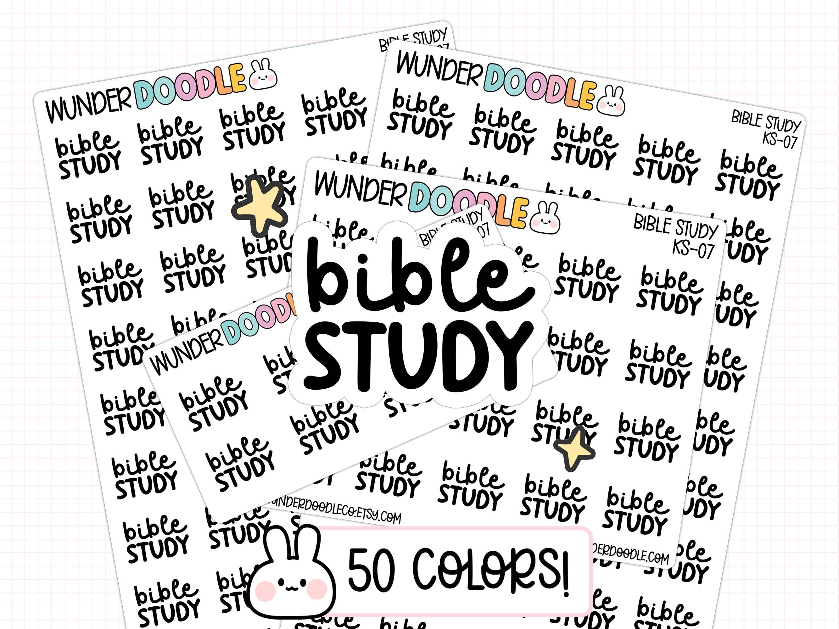 Bible Study Planner Stickers | Font Duo KS - Etsy