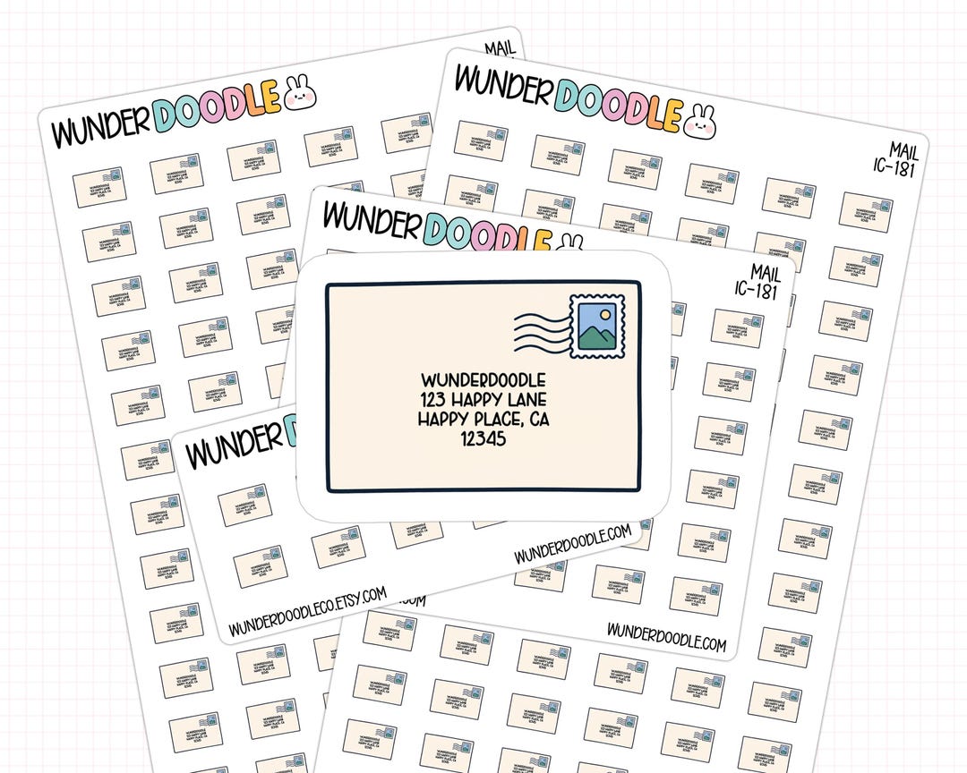 Mail Planner Stickers | IC-181 | Snail Mail Icon - Etsy