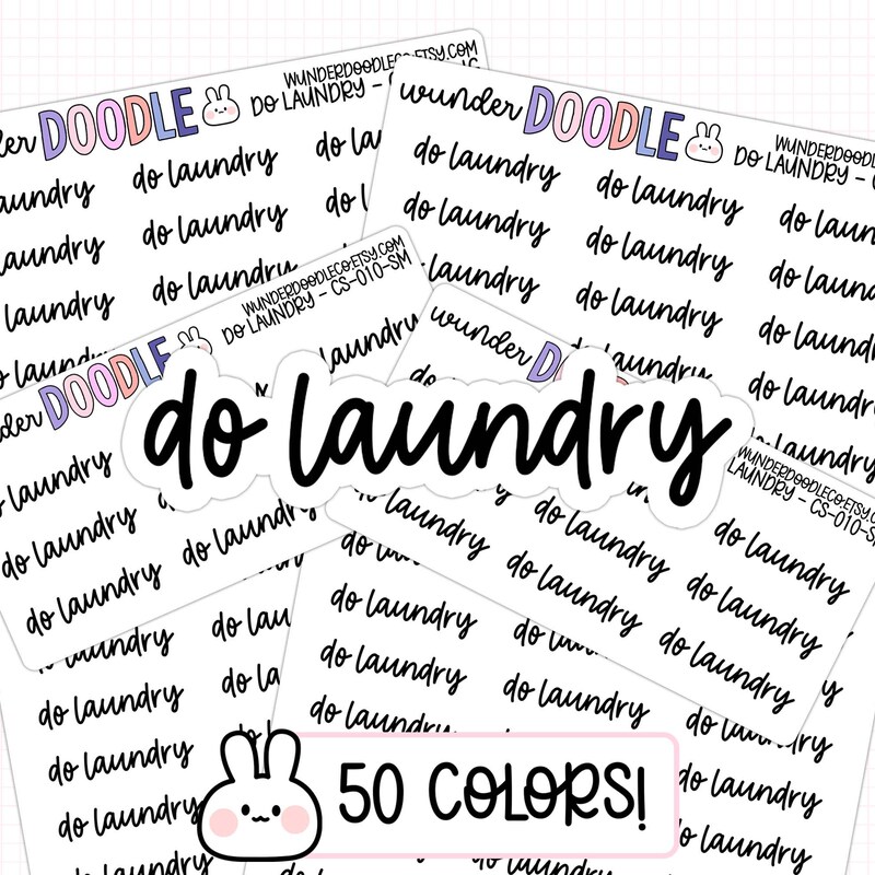 Laundry Sticker - Etsy