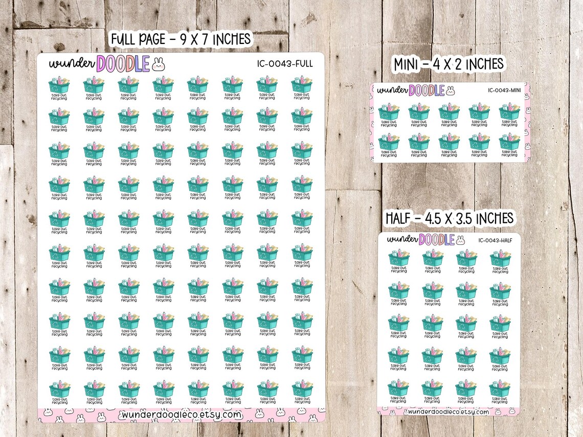 Take Out Recycling Planner Stickers Icon Stickers Chore Chart, Chore ...