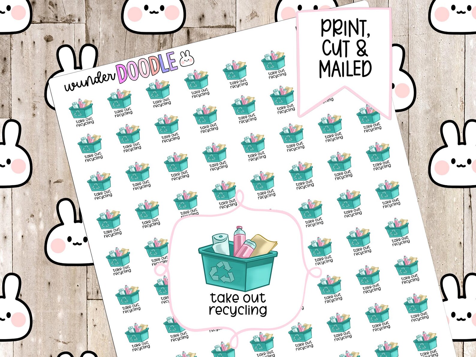 Take Out Recycling Planner Stickers Icon Stickers Chore Chart, Chore ...