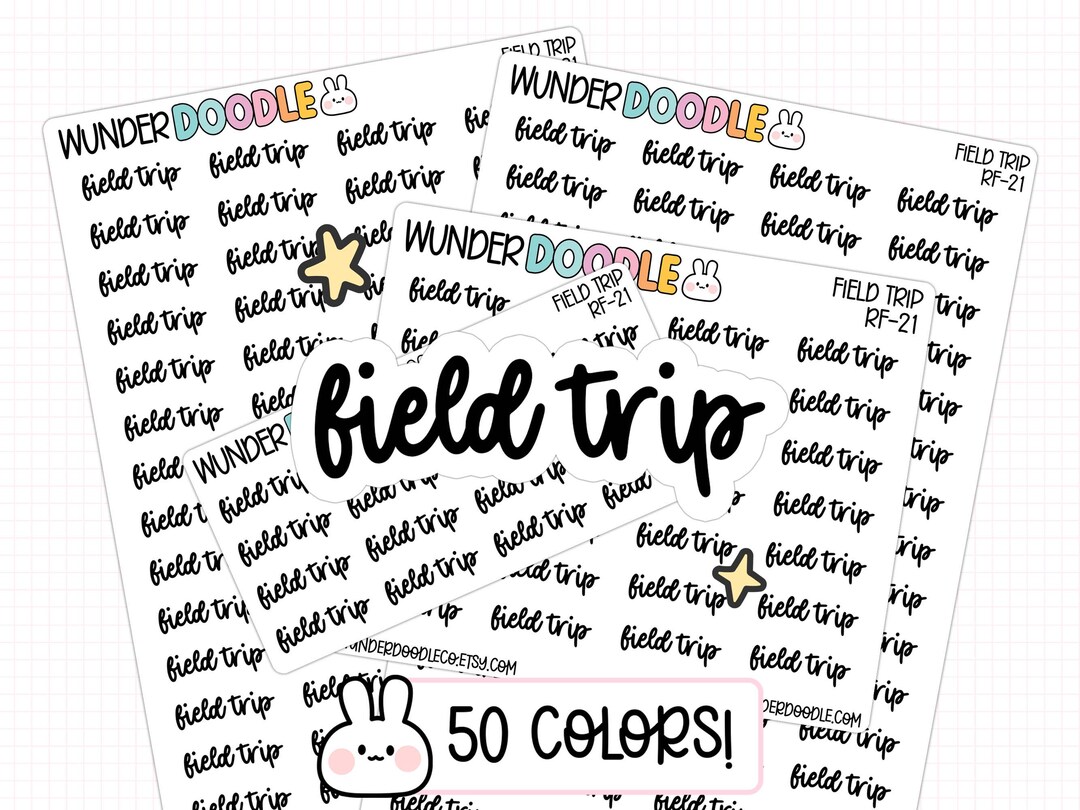 Field Trip Planner Stickers | RF-21 | Font RF | School Stickers - Etsy