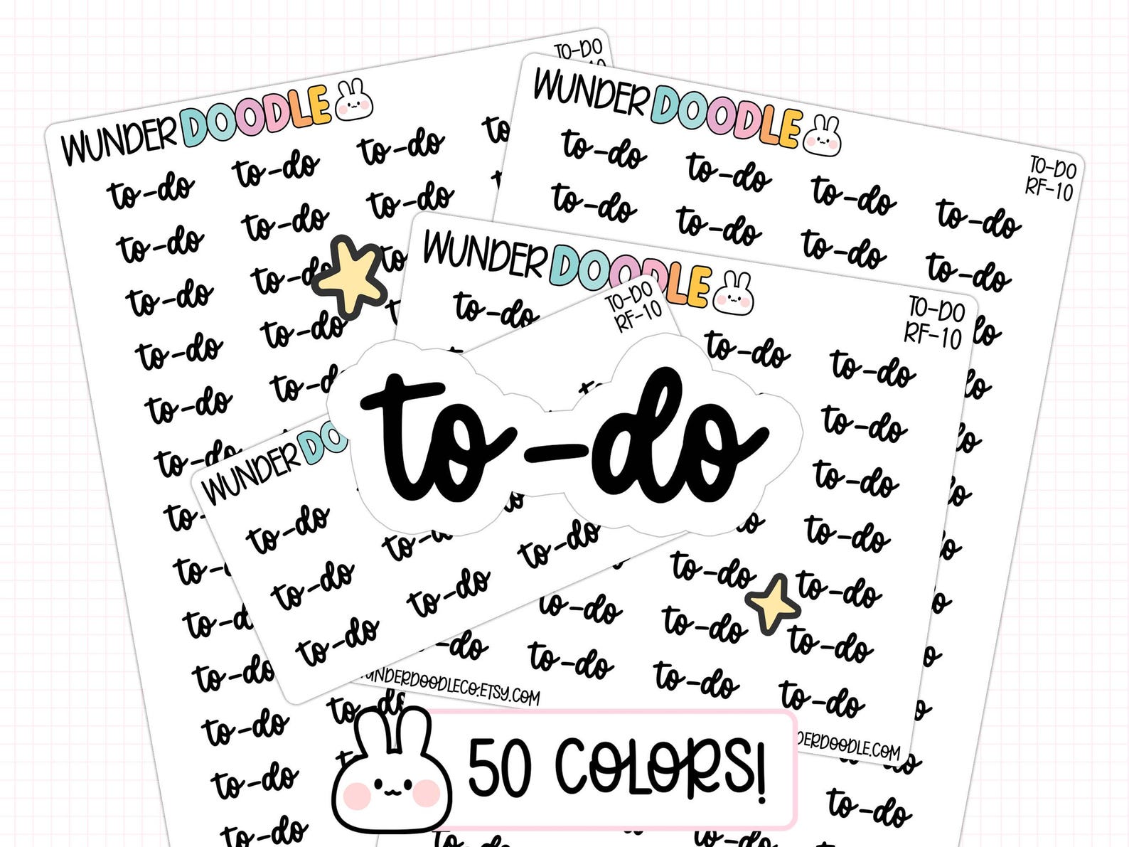 To-do Planner Stickers | RF-10 | Font RF | to Do Stickers, Productivity ...