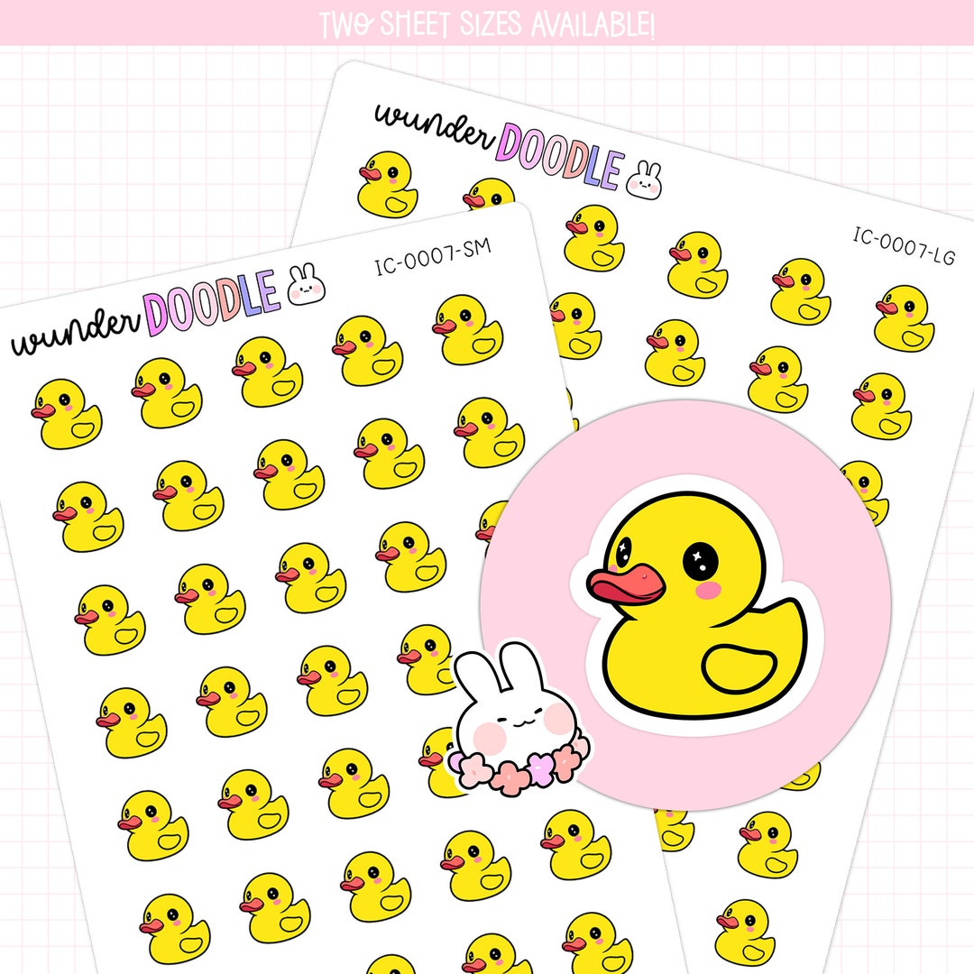 Rubber Ducky Stickers IC-0007 Two Sheet Sizes Available - Etsy