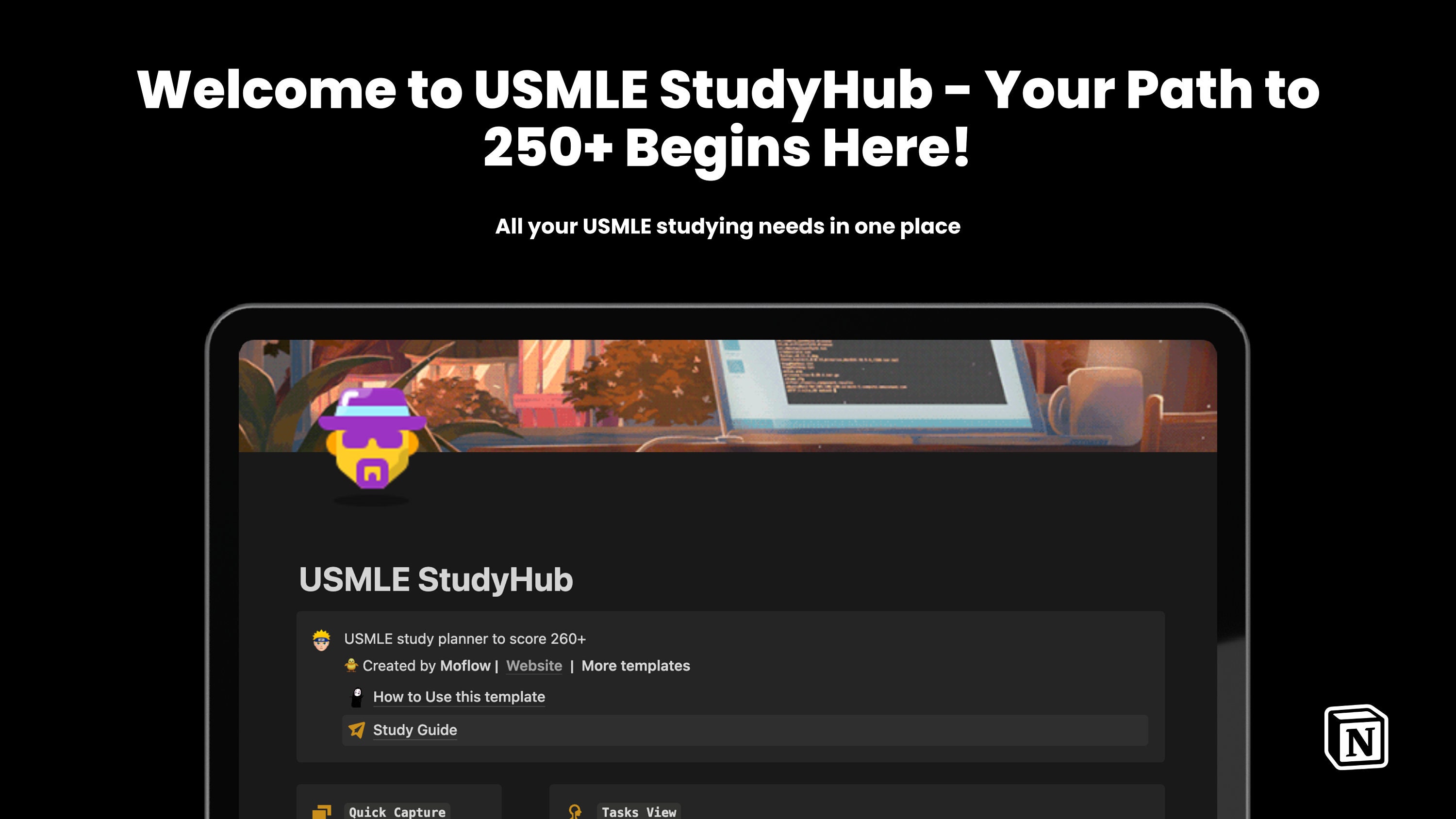 USMLE Studyhub Planner Notion Template for Medical Students, Exam Prep ...