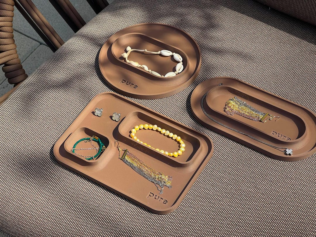 Modern 3 Piece Valet, Jewelry, and Catchall Tray Set Minimalist ...