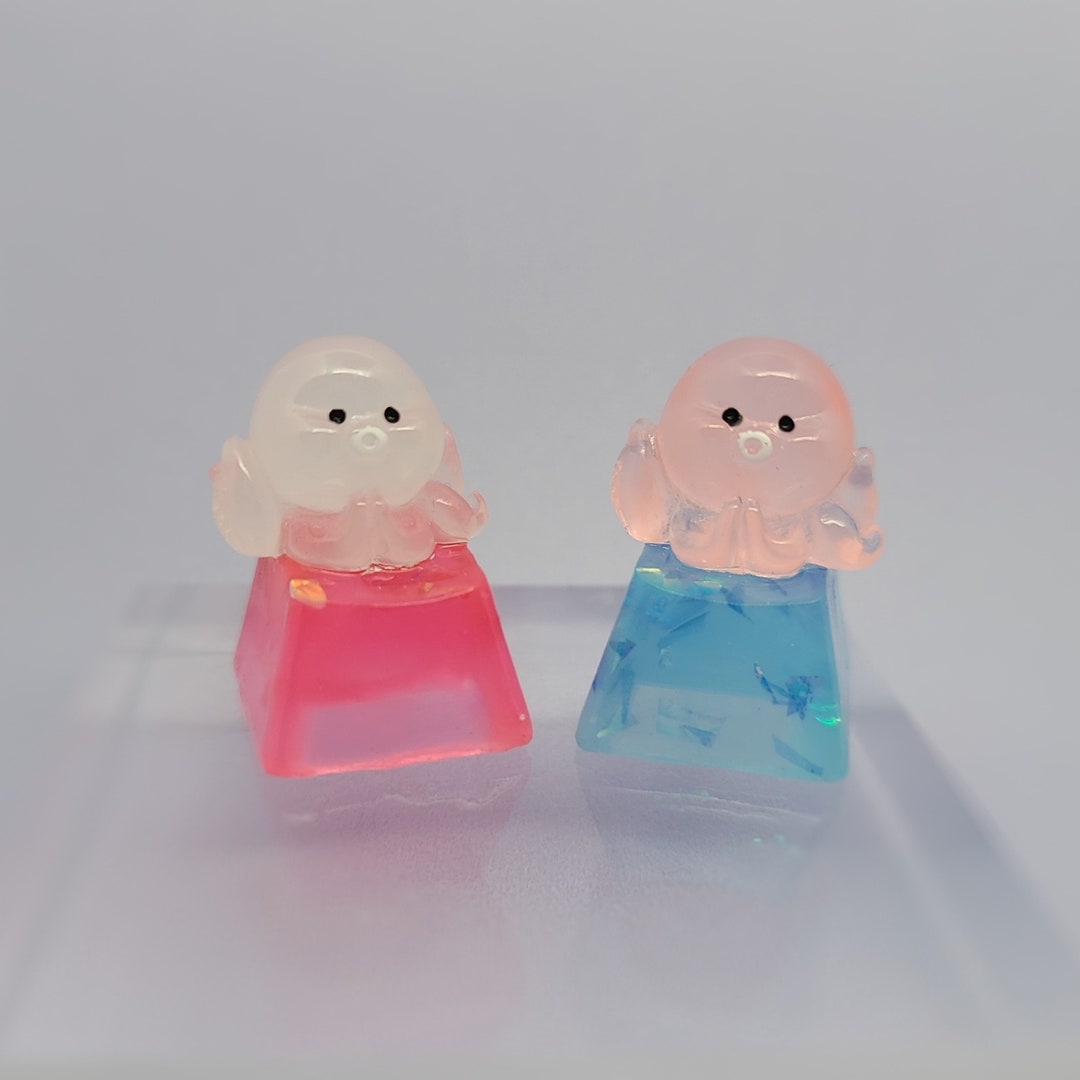Cute Octopus Keycap Mechanical Keyboard, ESC Keycap, Handmade Resin ...