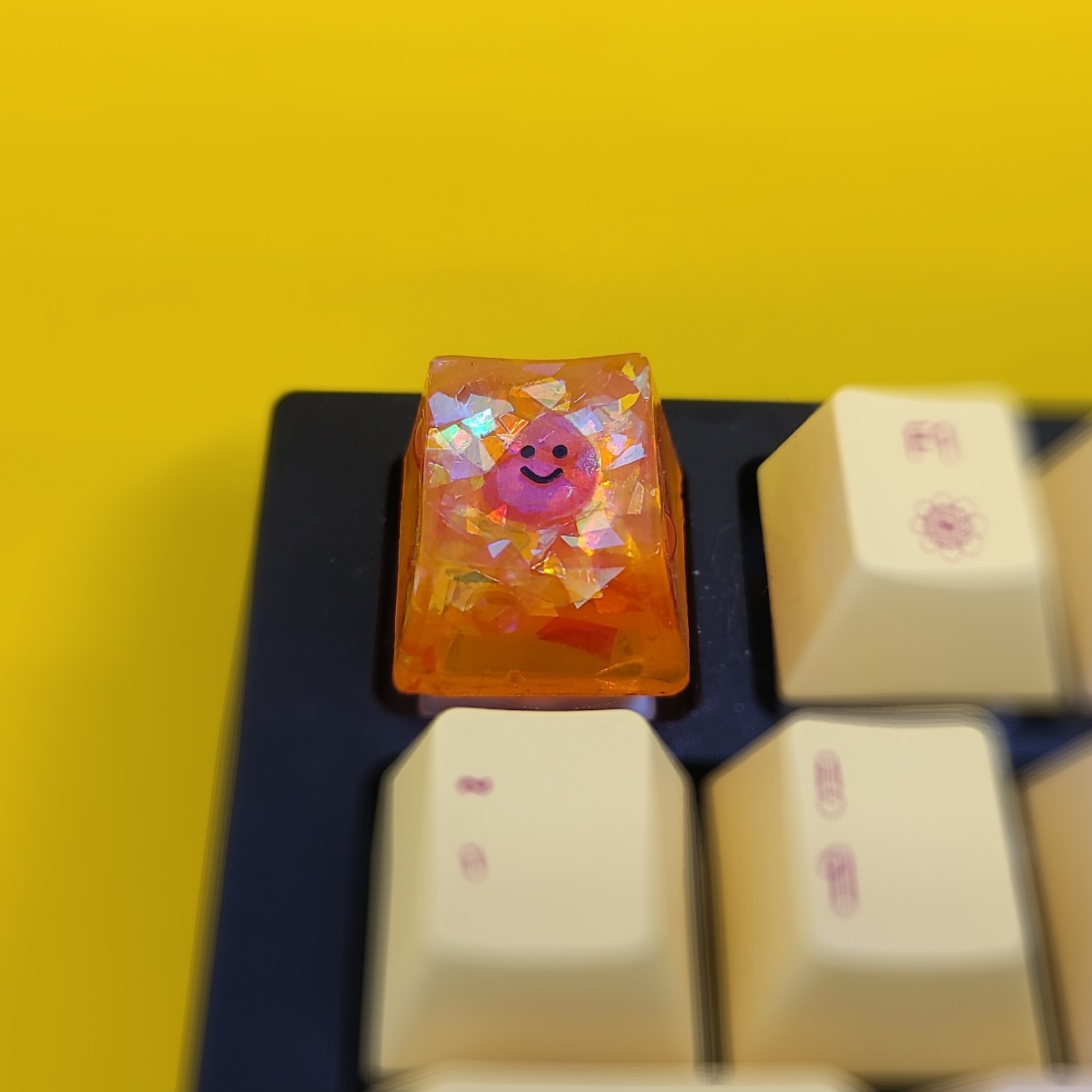 Smiley Slime Face Keycap, Mechanical Keyboard, ESC Keycap, Handmade ...