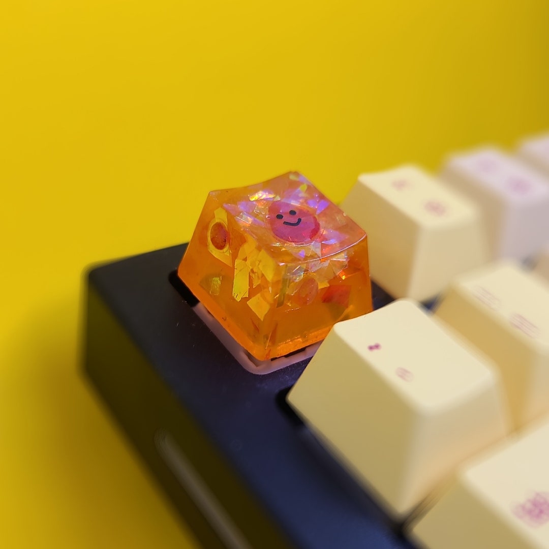 Smiley Slime Face Keycap, Mechanical Keyboard, ESC Keycap, Handmade ...