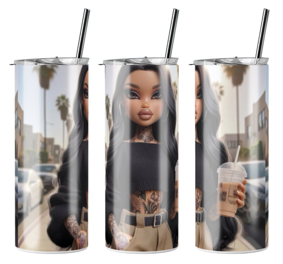 Doll 20oz Tumbler Wrap-baddie Doll-tattooed Doll- - Etsy