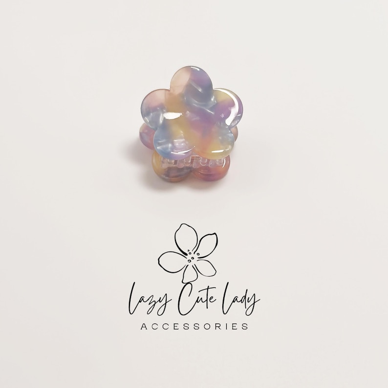 Mini Flower Hair Claw Clips – Colorful Eco-friendly Acetate Hair ...