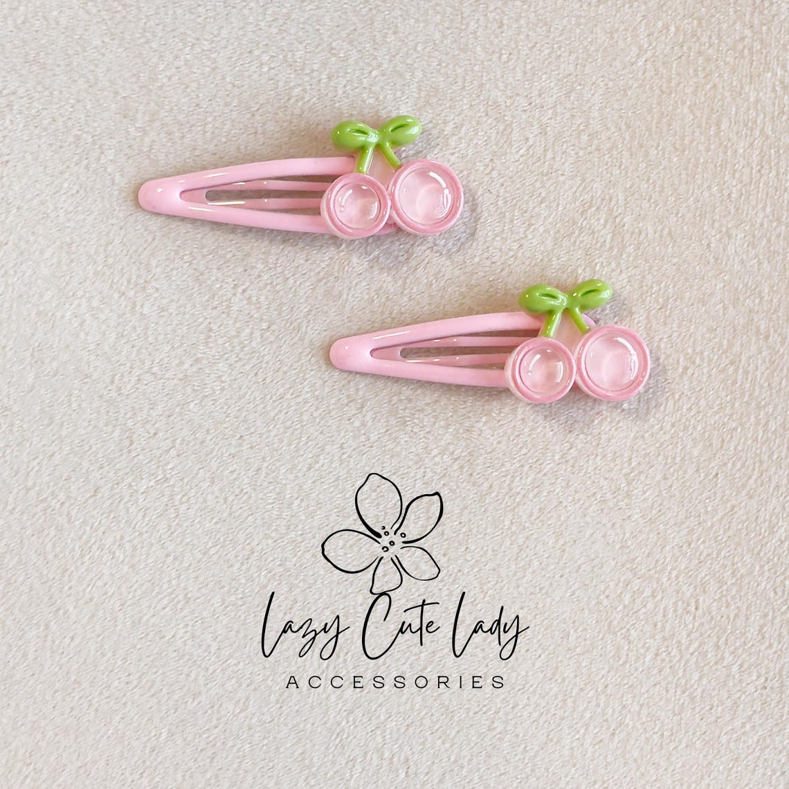 Fruit Snap Hair Clips: Resin Strawberry, Cherry, Peach, Pineapple ...