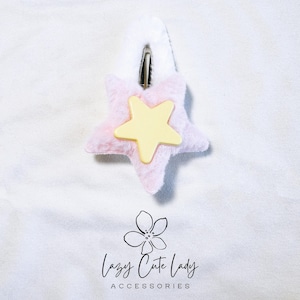 Fuzzy Star Hair Clips With Rhinestones - New Adorable Collection in ...