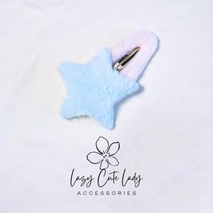Fuzzy Star Hair Clips With Rhinestones - New Adorable Collection in ...