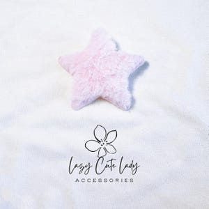 Fuzzy Star Hair Clips With Rhinestones - New Adorable Collection in ...