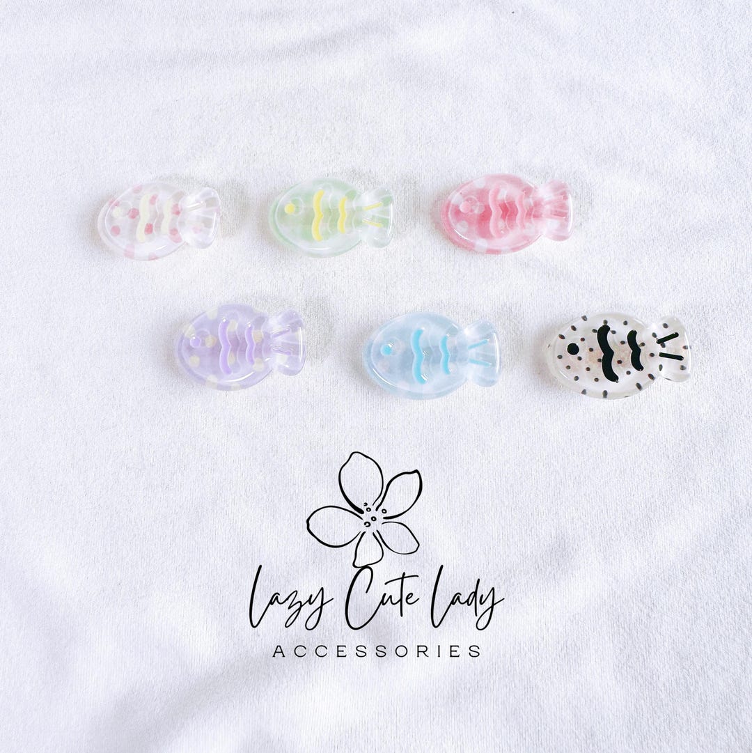 Candy-colored Fish Hair Clips: Sweet Kawaii Accessories - Etsy